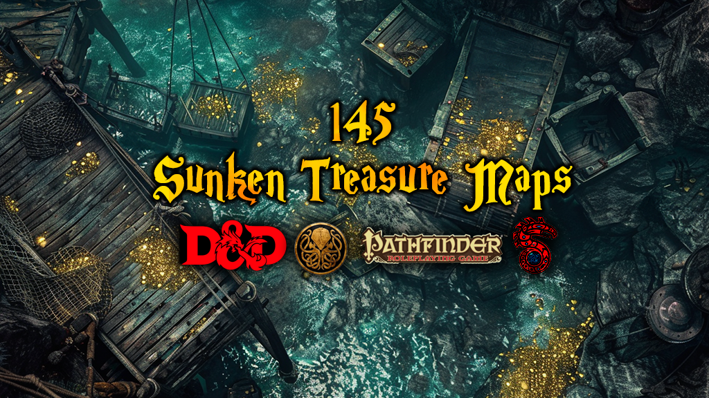 145 Sunken Treasure Maps – W Fantasy and RPG