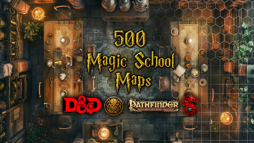 500 Magic School Maps – W Fantasy and RPG