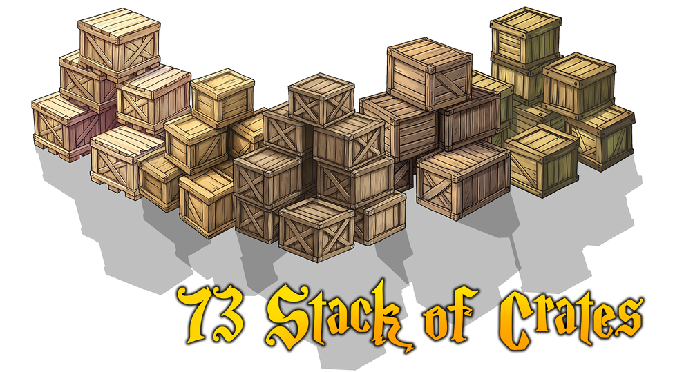 73 Stack of Crates – W Fantasy and RPG
