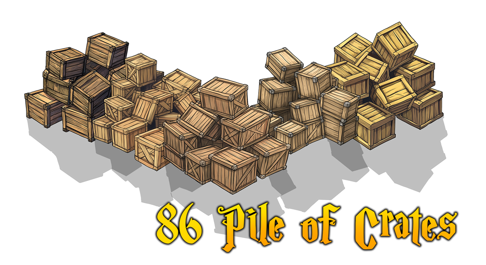 86 Pile of Crates – W Fantasy and RPG
