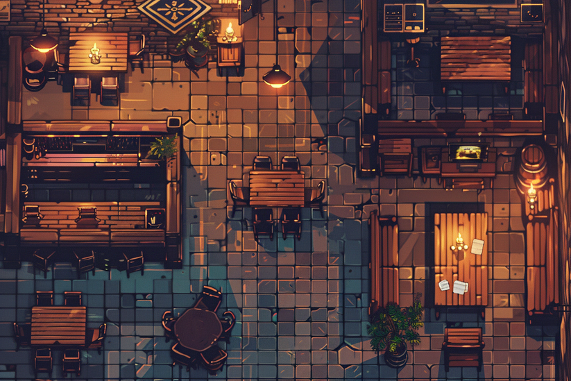 65 Retro Cafe Maps – W Fantasy and RPG