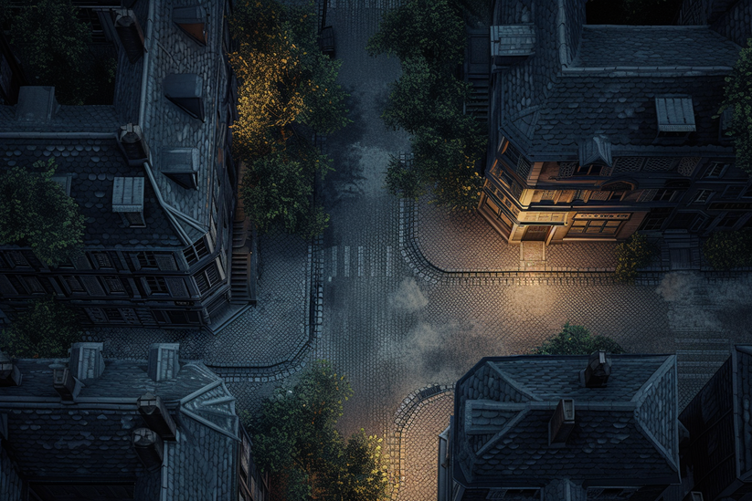 102 Noir Maps – W Fantasy and RPG