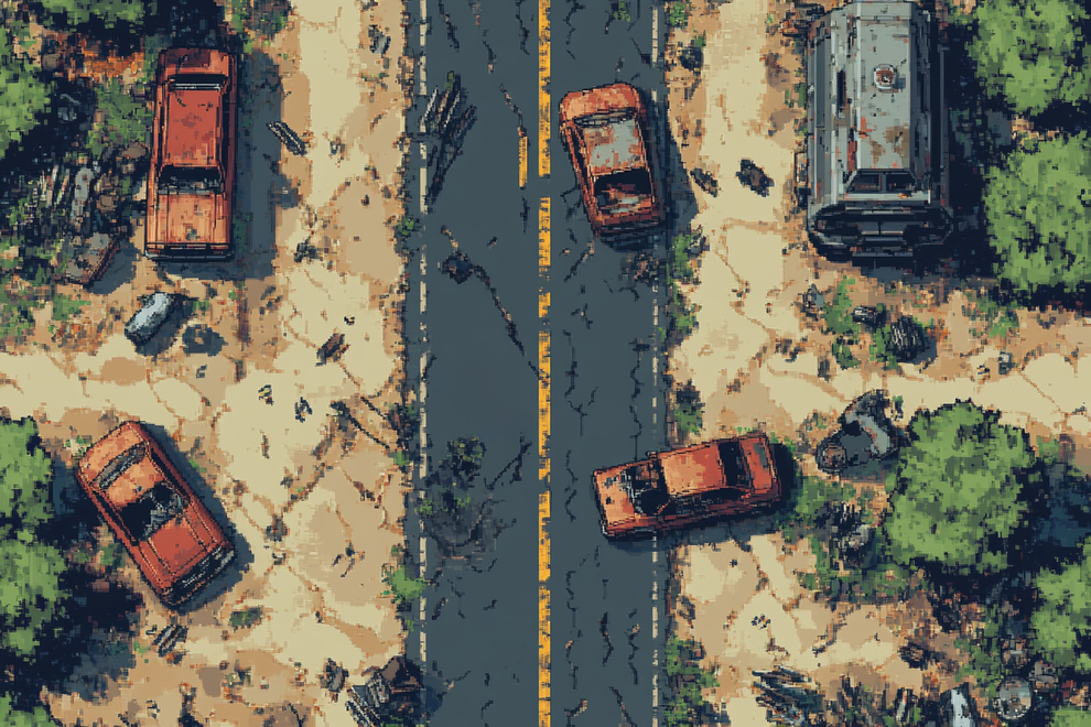 121 Post-Apocalyptic Pixel style (Retro) Roads and Streets – W Fantasy ...