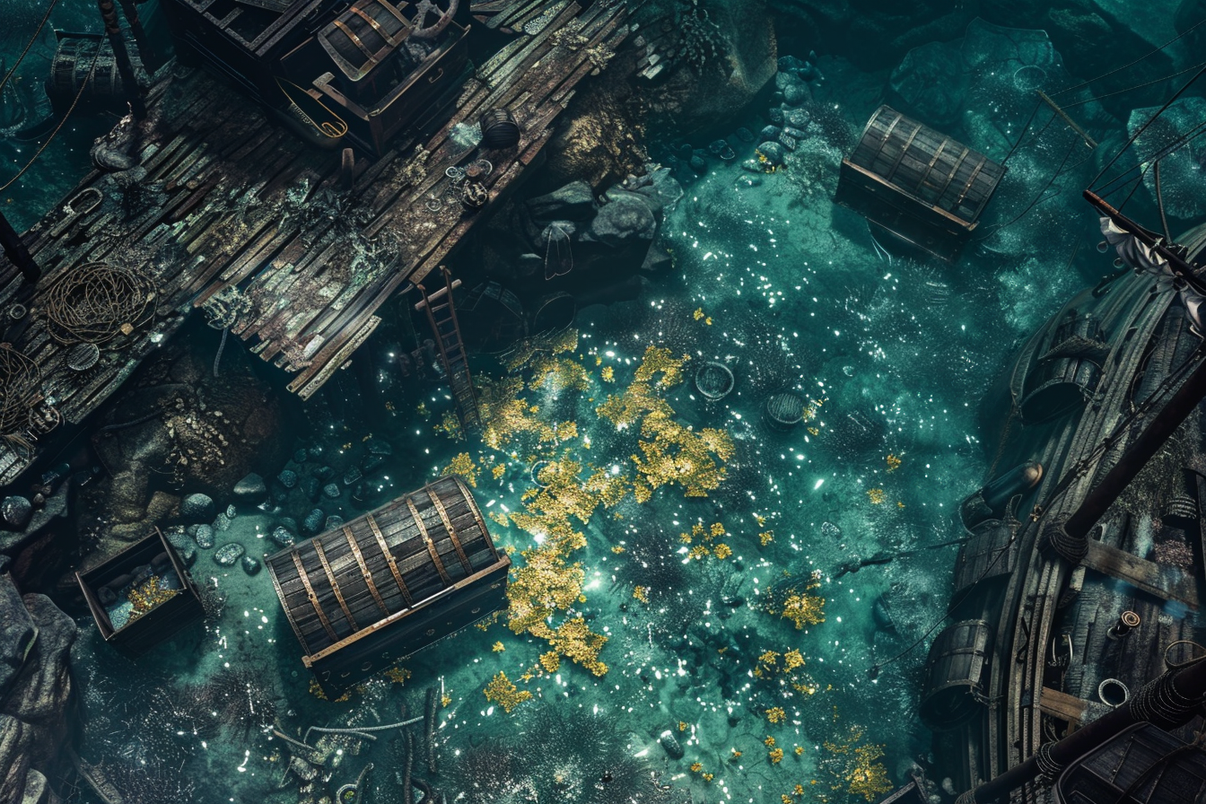 145 Sunken Treasure Maps – W Fantasy and RPG