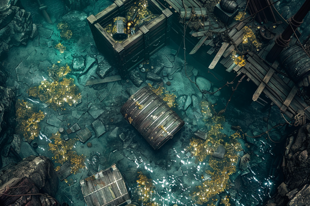 145 Sunken Treasure Maps – W Fantasy and RPG